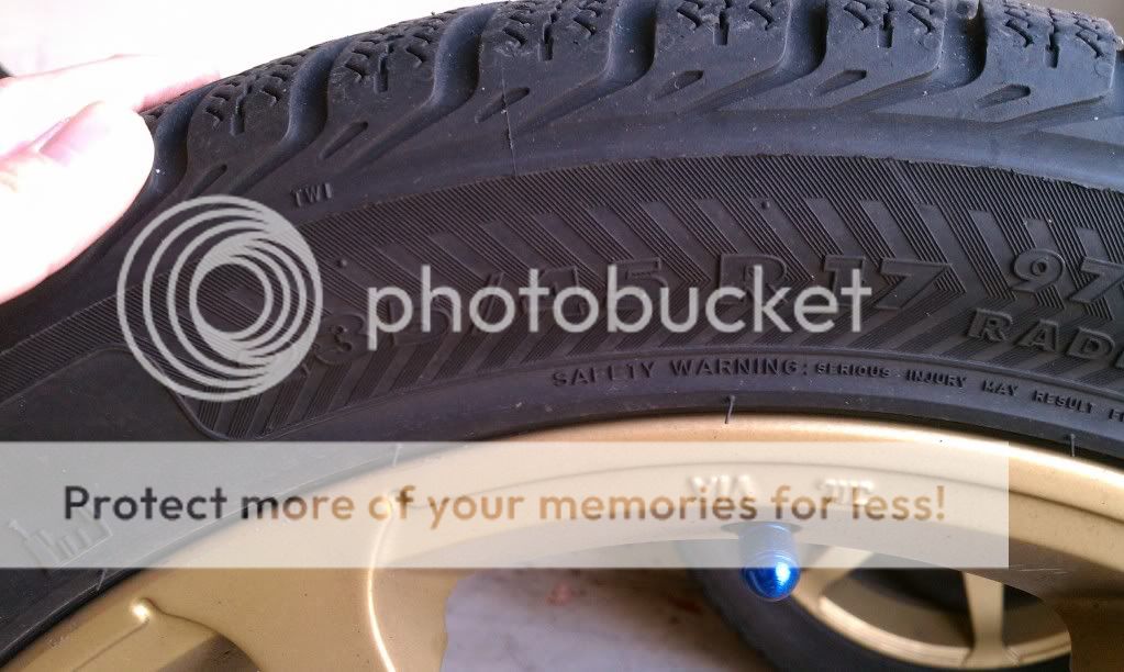 FS: (For Sale) 17" GOLD Rays Campionato SS7 Wheels and Studless SNOW ...